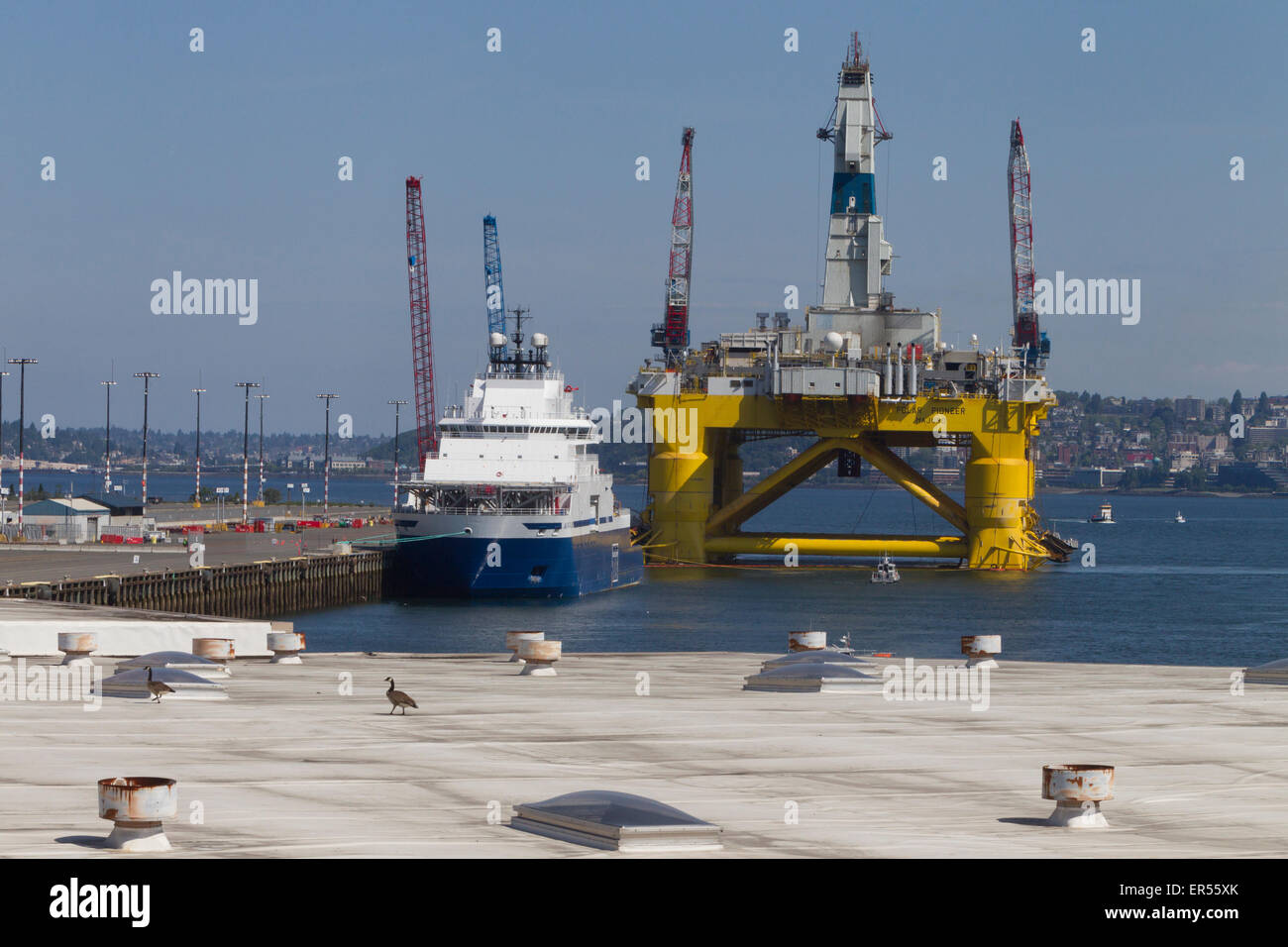 Protest Against Royal Dutch Shell's Floating Oil Drill Rig, Polar ...