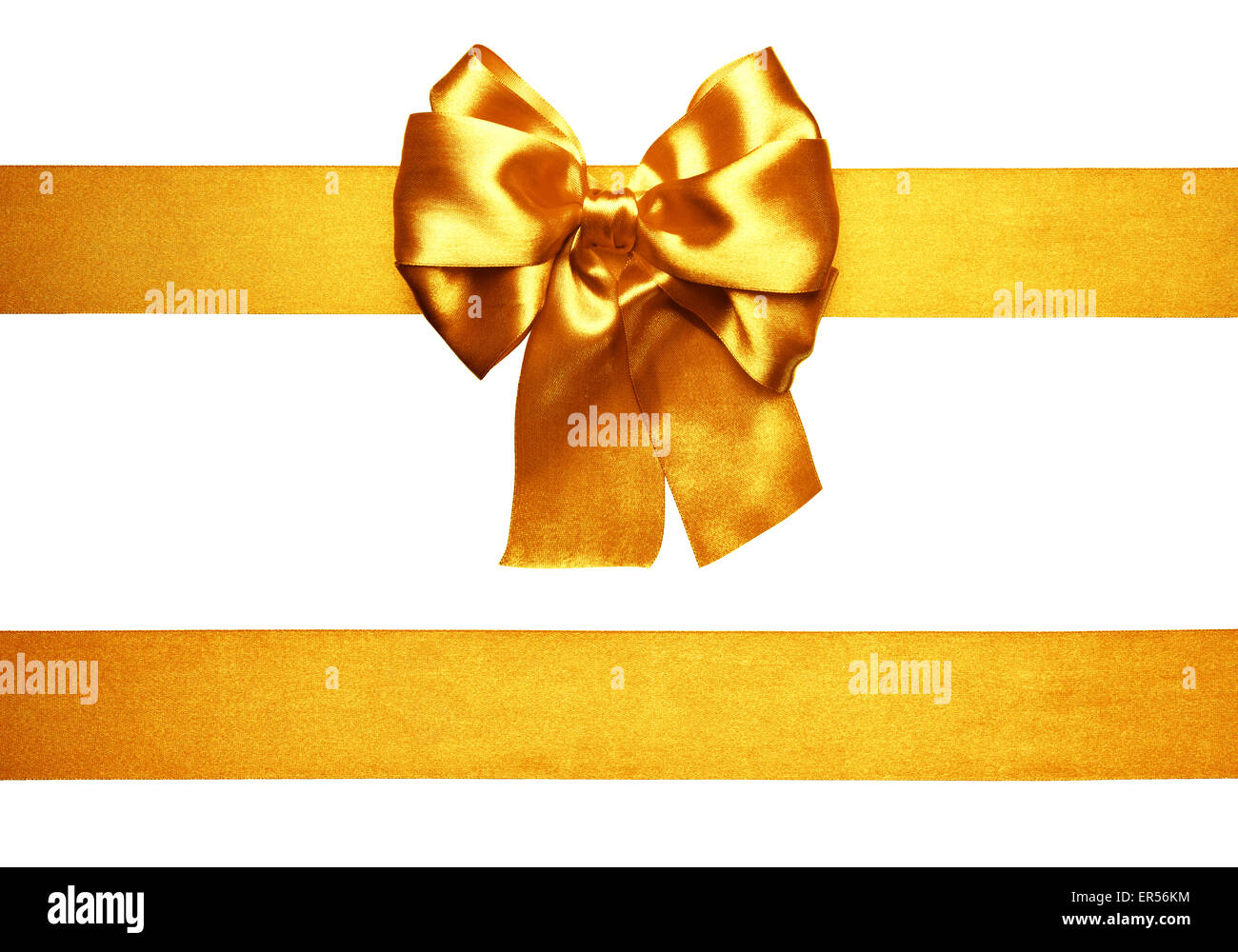 golden bow and ribbon made from silk Stock Photo - Alamy