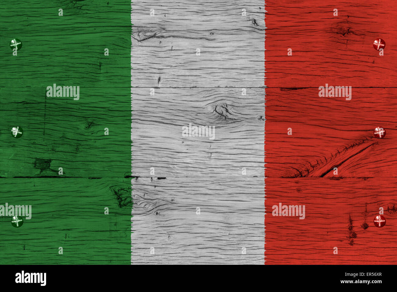 Italian national flag wood paint hi-res stock photography and images ...