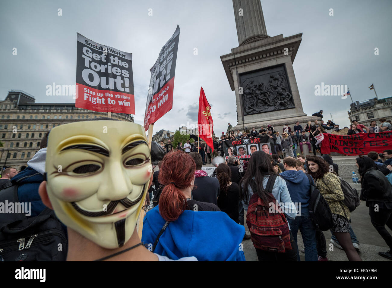 London, UK. 27th May, 2015. Anti-Tory Protests Following the State ...