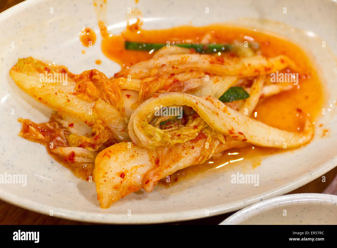Bowl of delicious spicy korean kimchi, authentic asian cuisine Stock ...