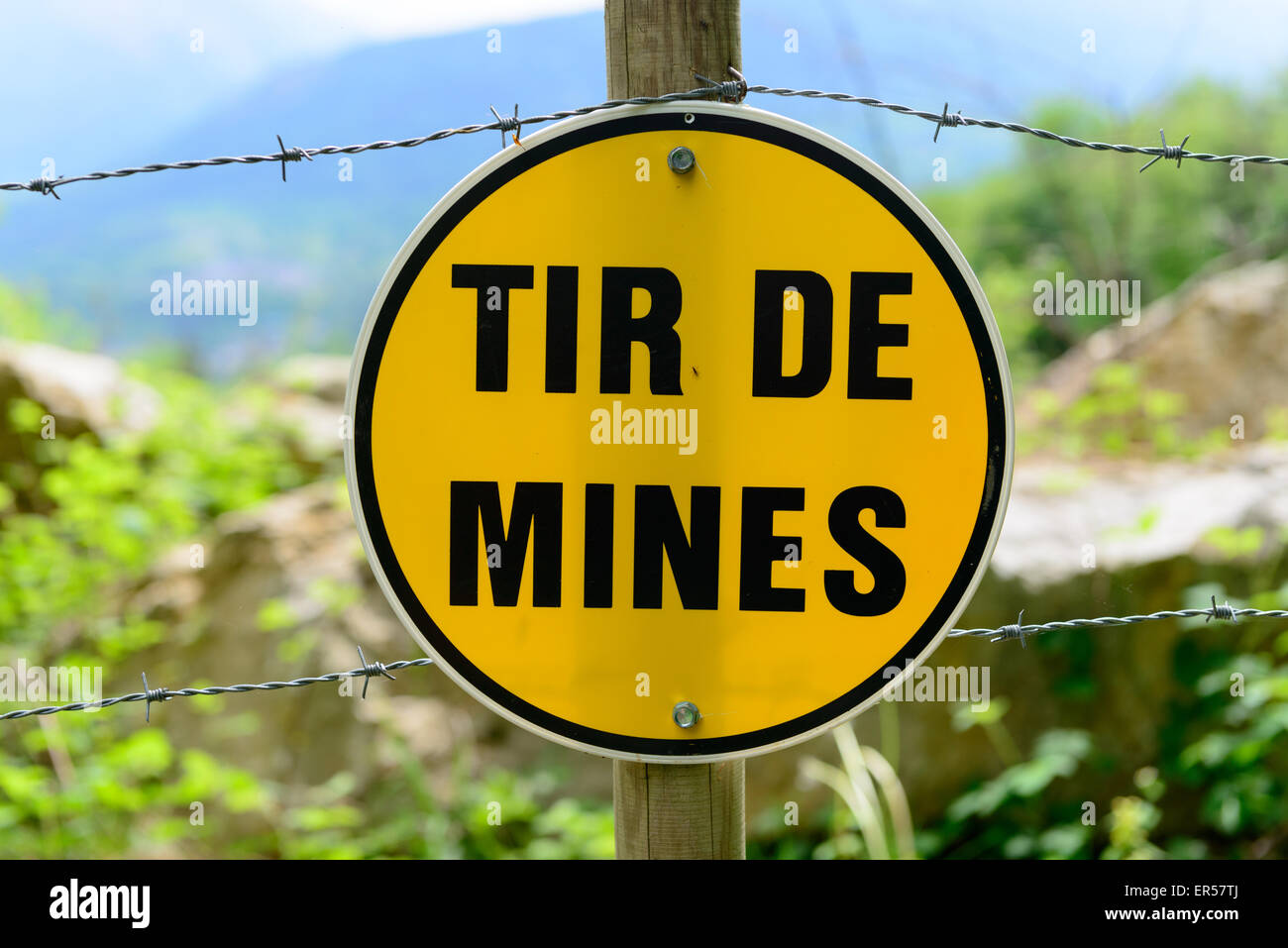 french signs Danger explosives Stock Photo - Alamy