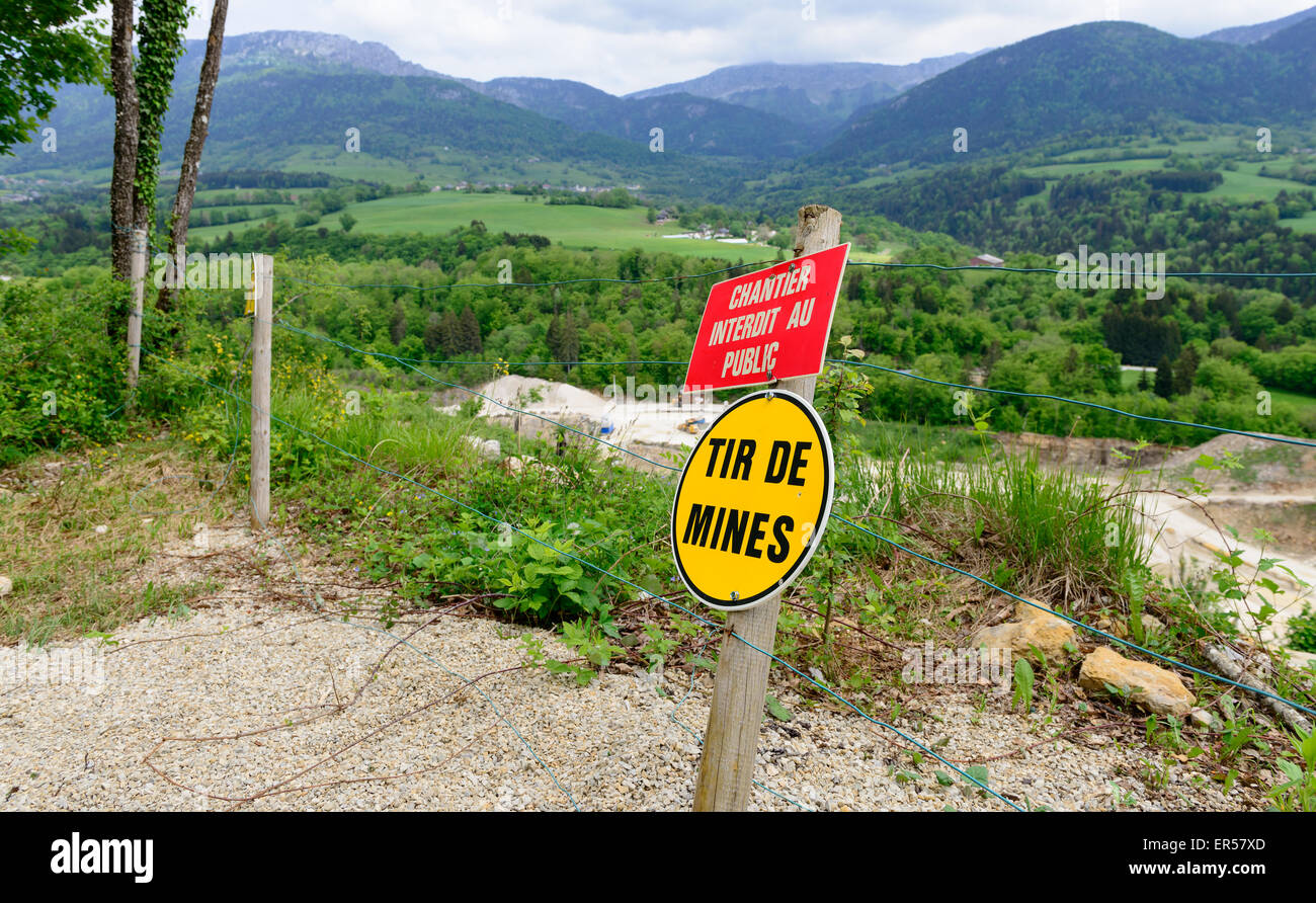 french signs Danger explosives Stock Photo - Alamy