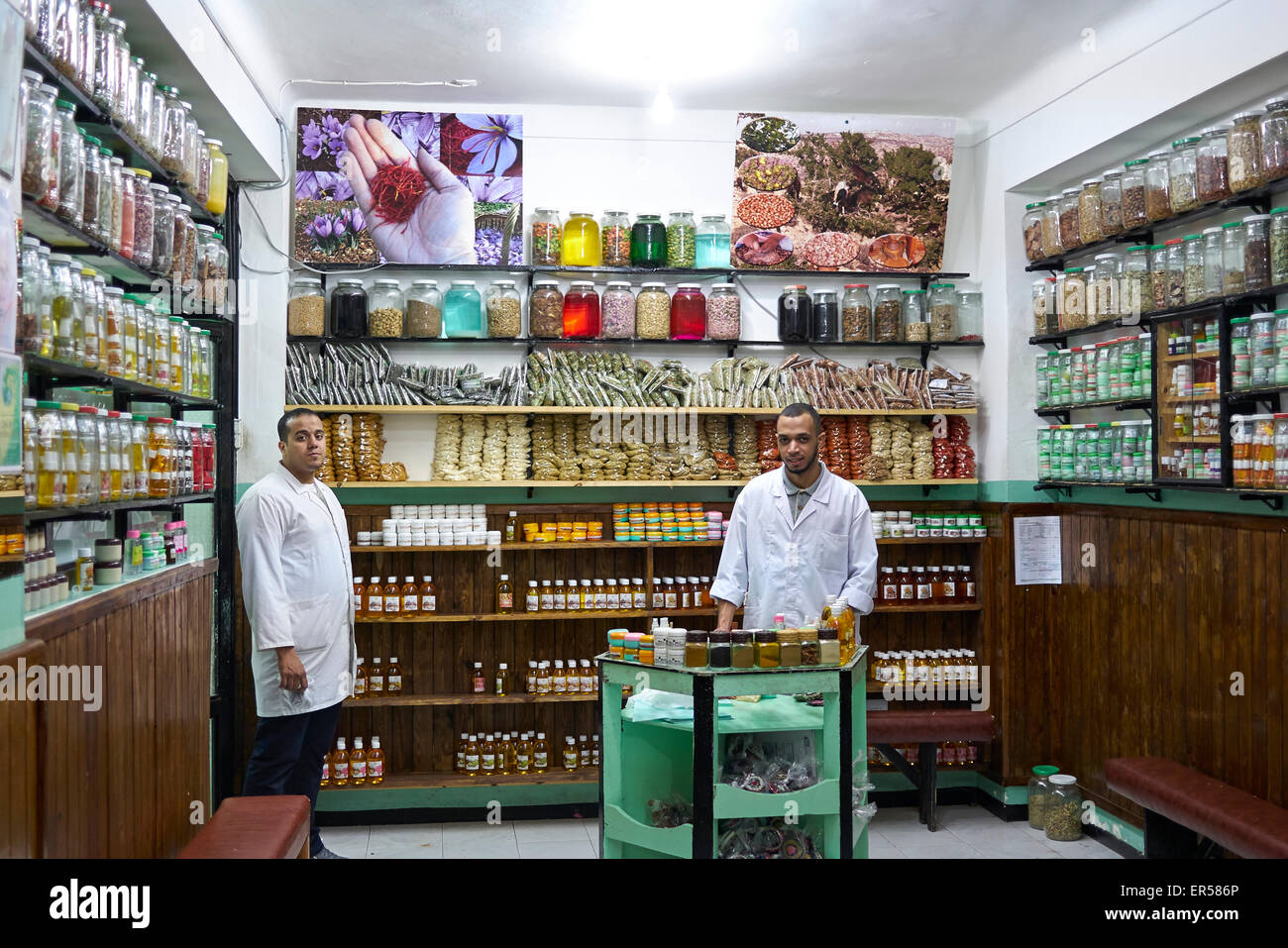 Traditional Berber pharmacy, Medina, Marrakesh, Morocco Stock Photo - Alamy
