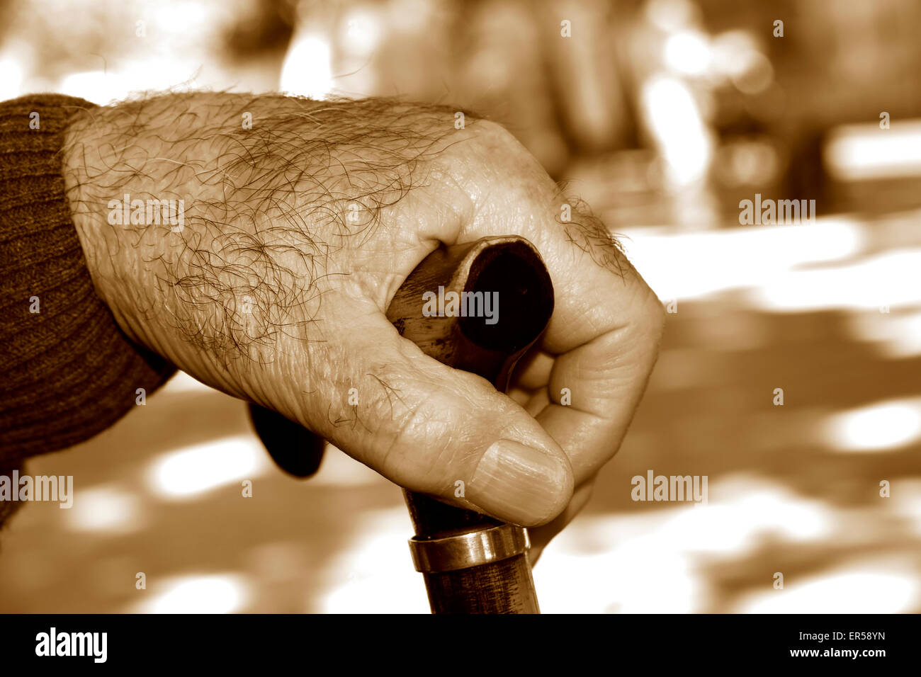 Old man walking stick hi-res stock photography and images - Alamy