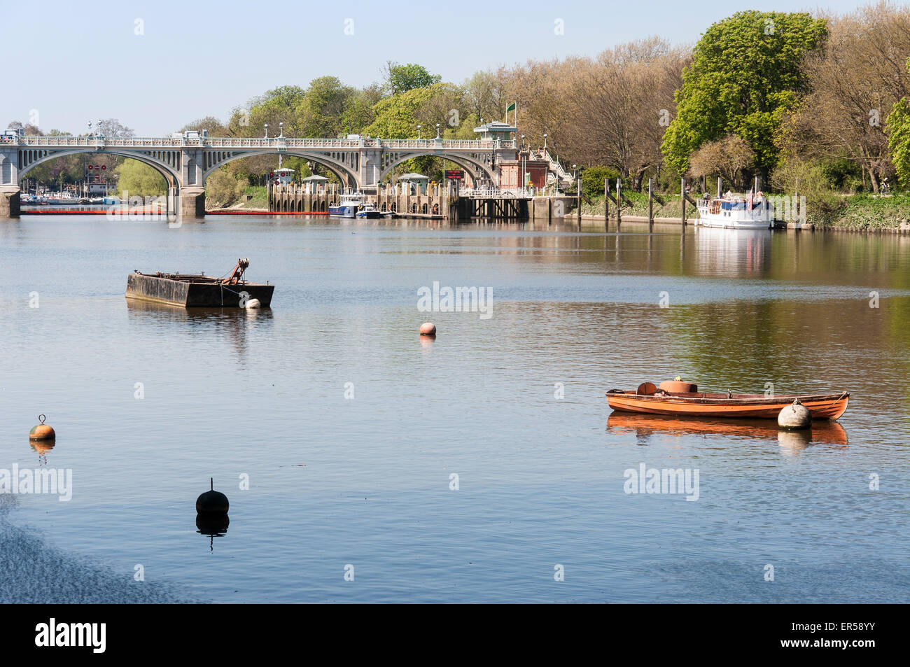 Richmond Lock and Footbridge from Twickenham Bridge, Twickenham ...