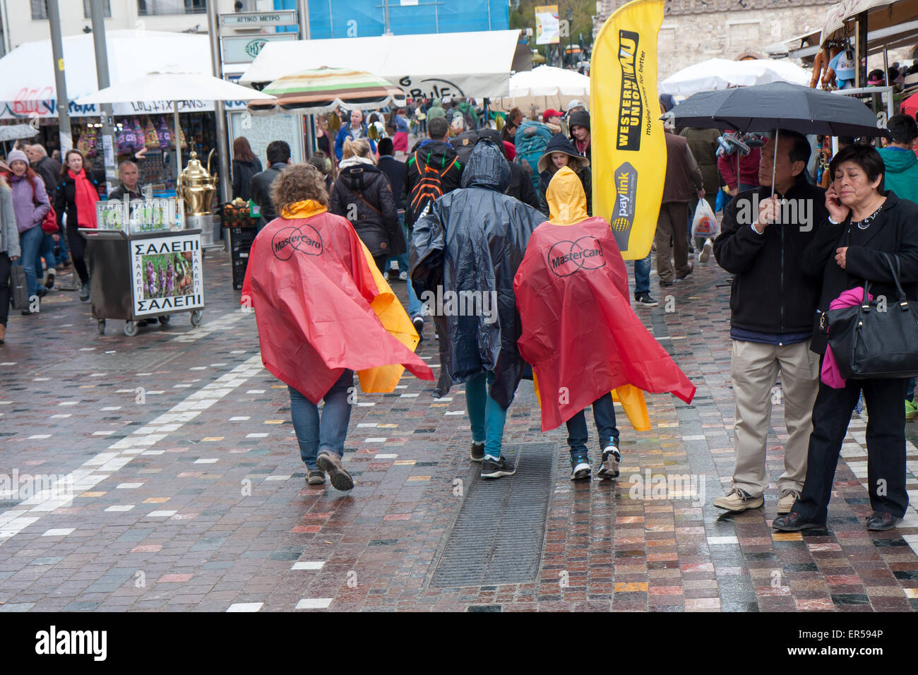 Athens, Greece, - April 06, 2015: Sightseeing of Athens' streets during ...