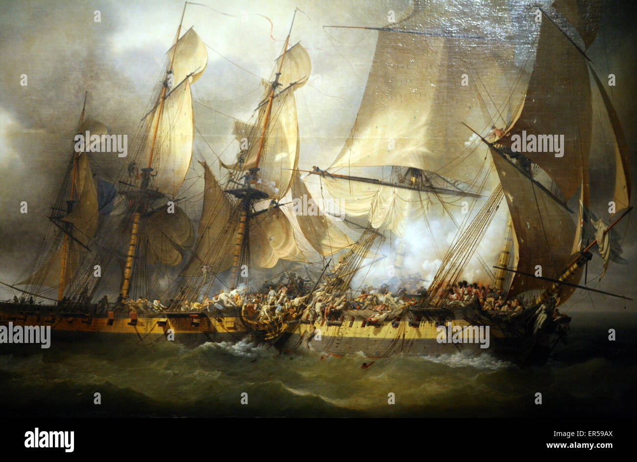 The french Corvette - the Bayonnaise giving battle against the English ...