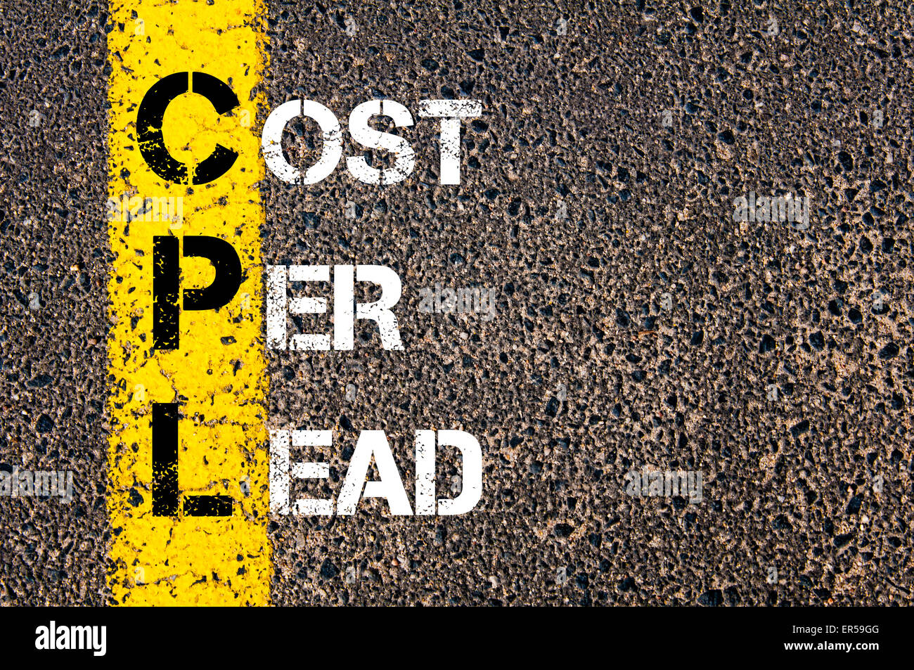 Concept image of Business Acronym CPL as COST PER LEAD written over ...