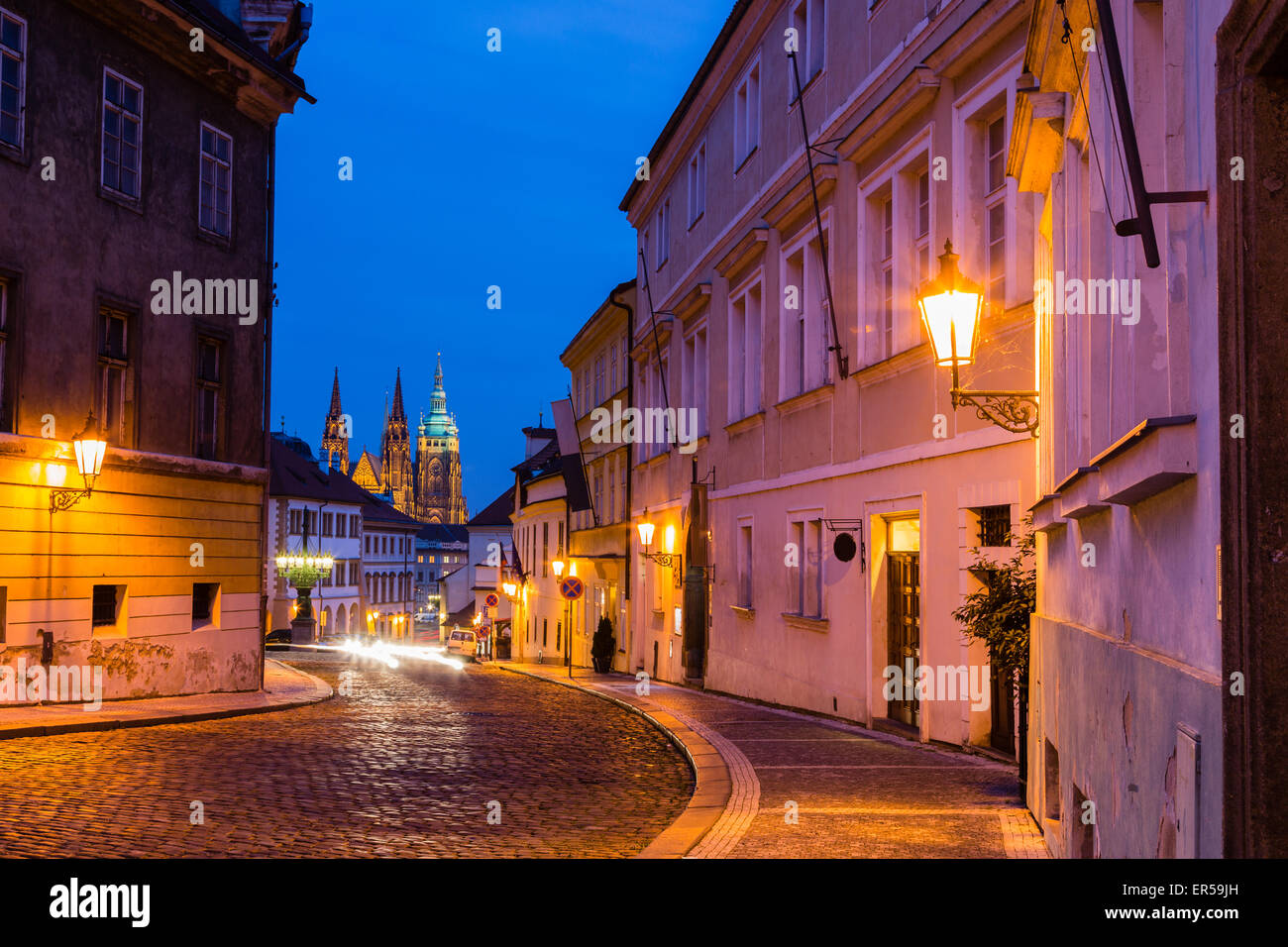Streets and buildings of Mala Strana quarter in Prague Stock Photo - Alamy