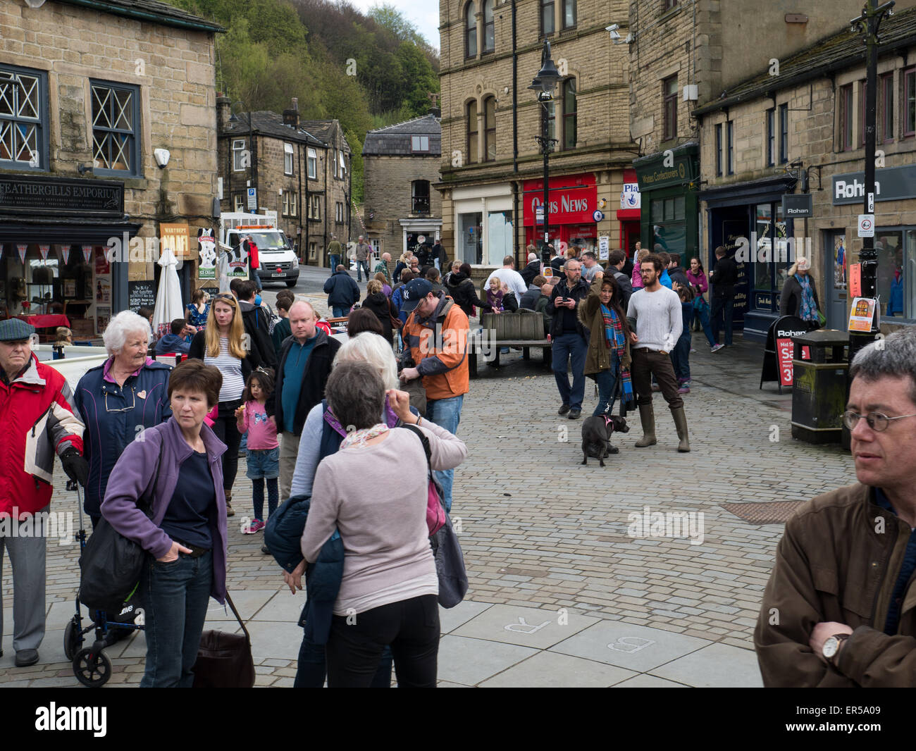 Market Place, Hebden Bridge, West Yorkshire Stock Photo - Alamy