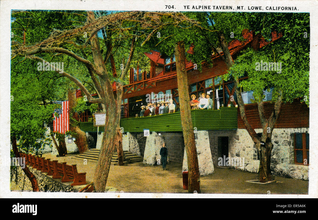 Ye Alpine Tavern, Mount Lowe, California Stock Photo - Alamy