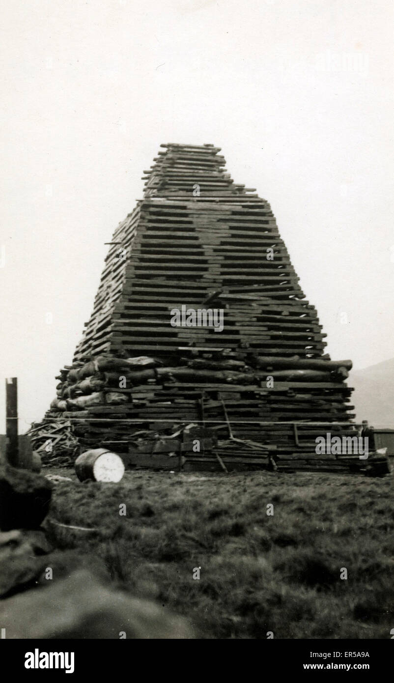 King George V Jubilee Bonfire , Delph, Oldham, Lancashire, England ...