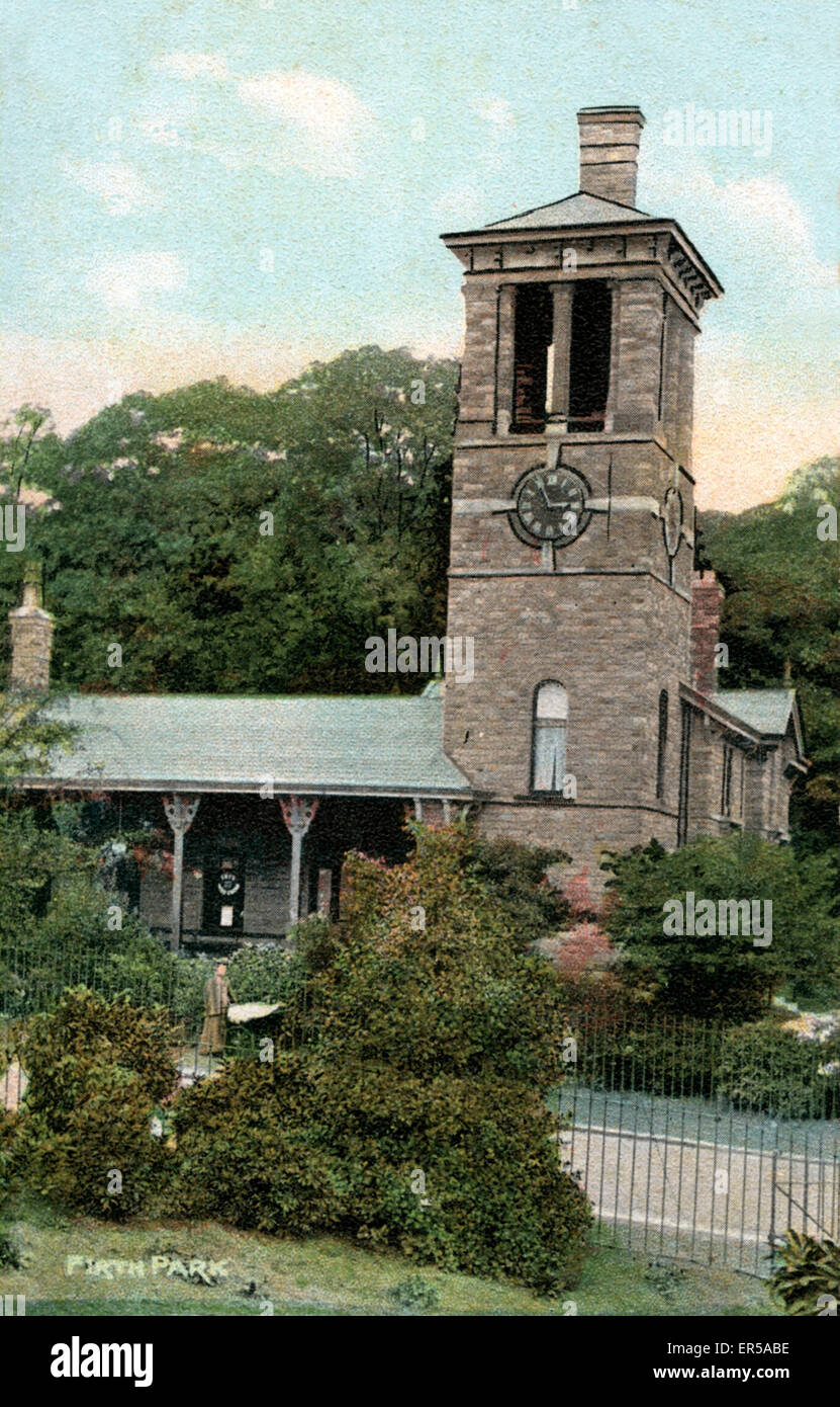 Clock Tower & Pavilion, Firth Park, Yorkshire Stock Photo - Alamy