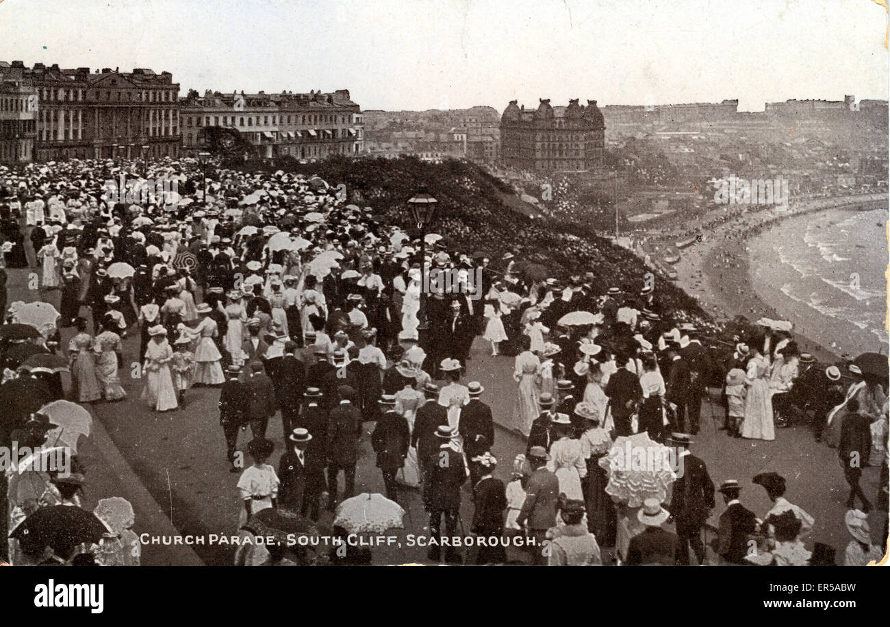 Church Parade & South Cliff, Scarborough, Yorkshire Stock Photo - Alamy