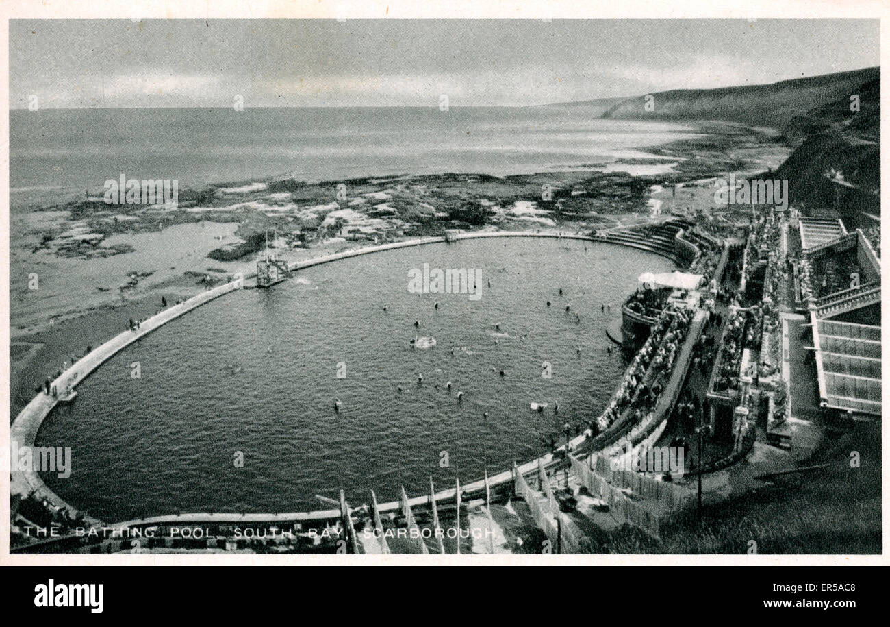 Bathing Pool & South Bay, Scarborough, Yorkshire Stock Photo - Alamy