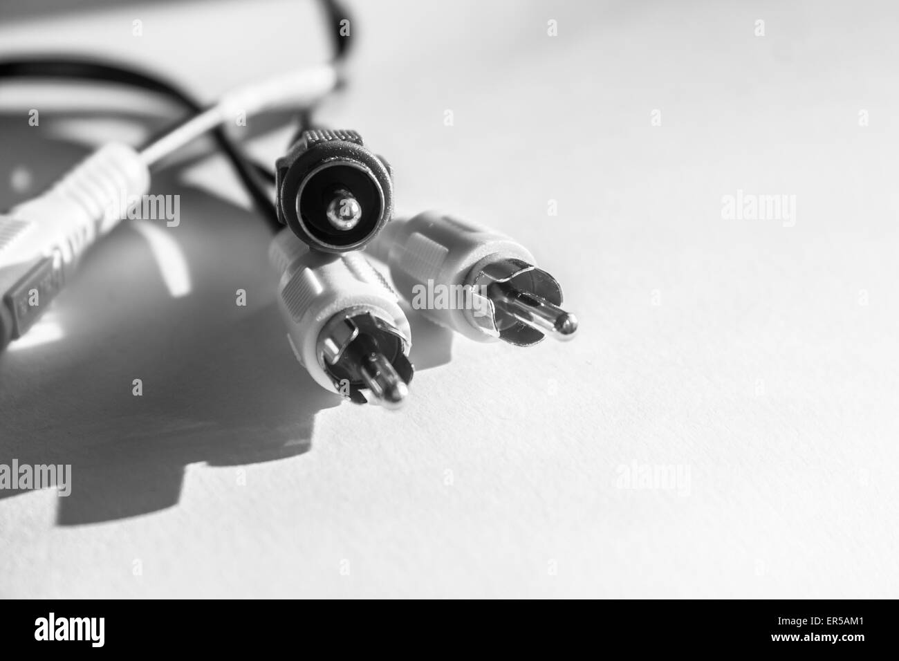 RGB Cables and connections details. Poster background Stock Photo - Alamy
