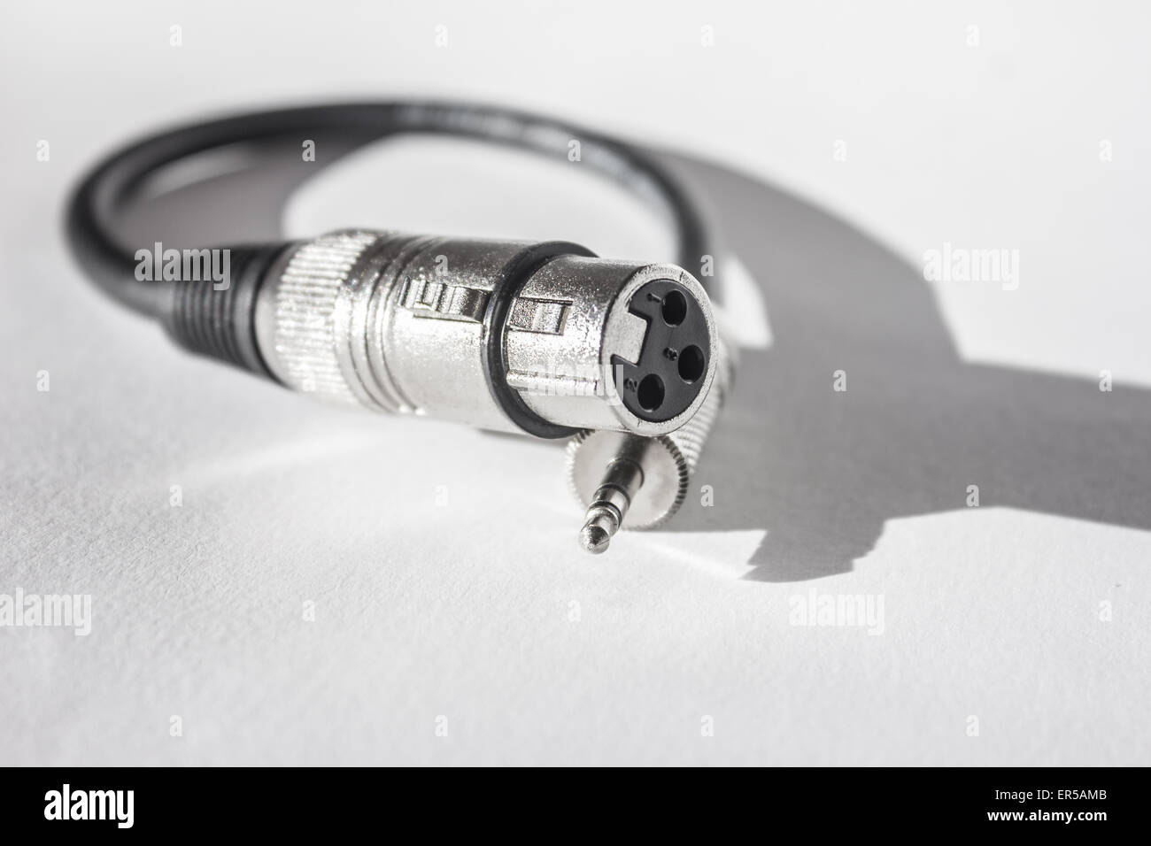 XLR cables and connections details. Poster background Stock Photo - Alamy