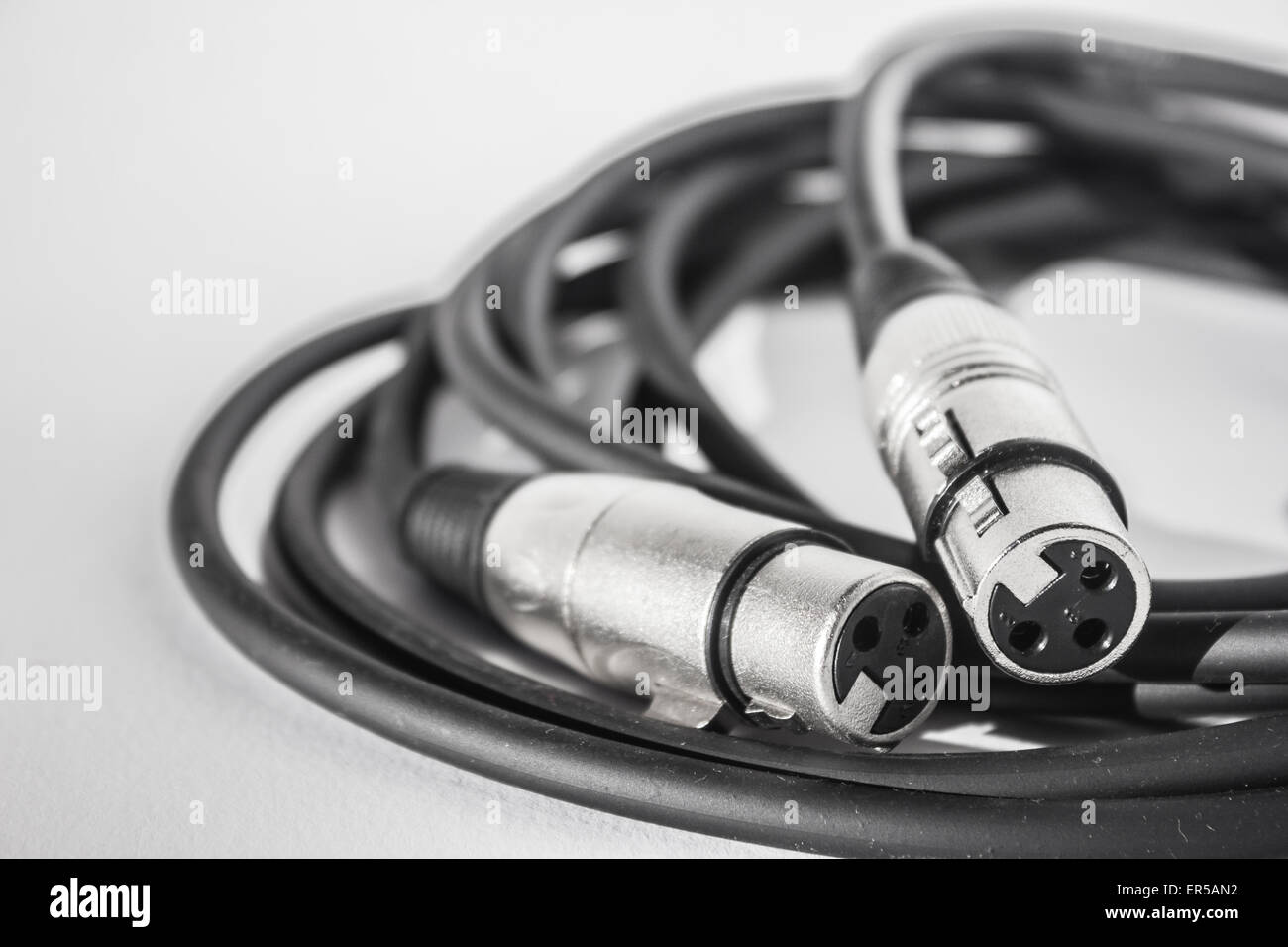 XLR cables and connections details. Poster background Stock Photo - Alamy