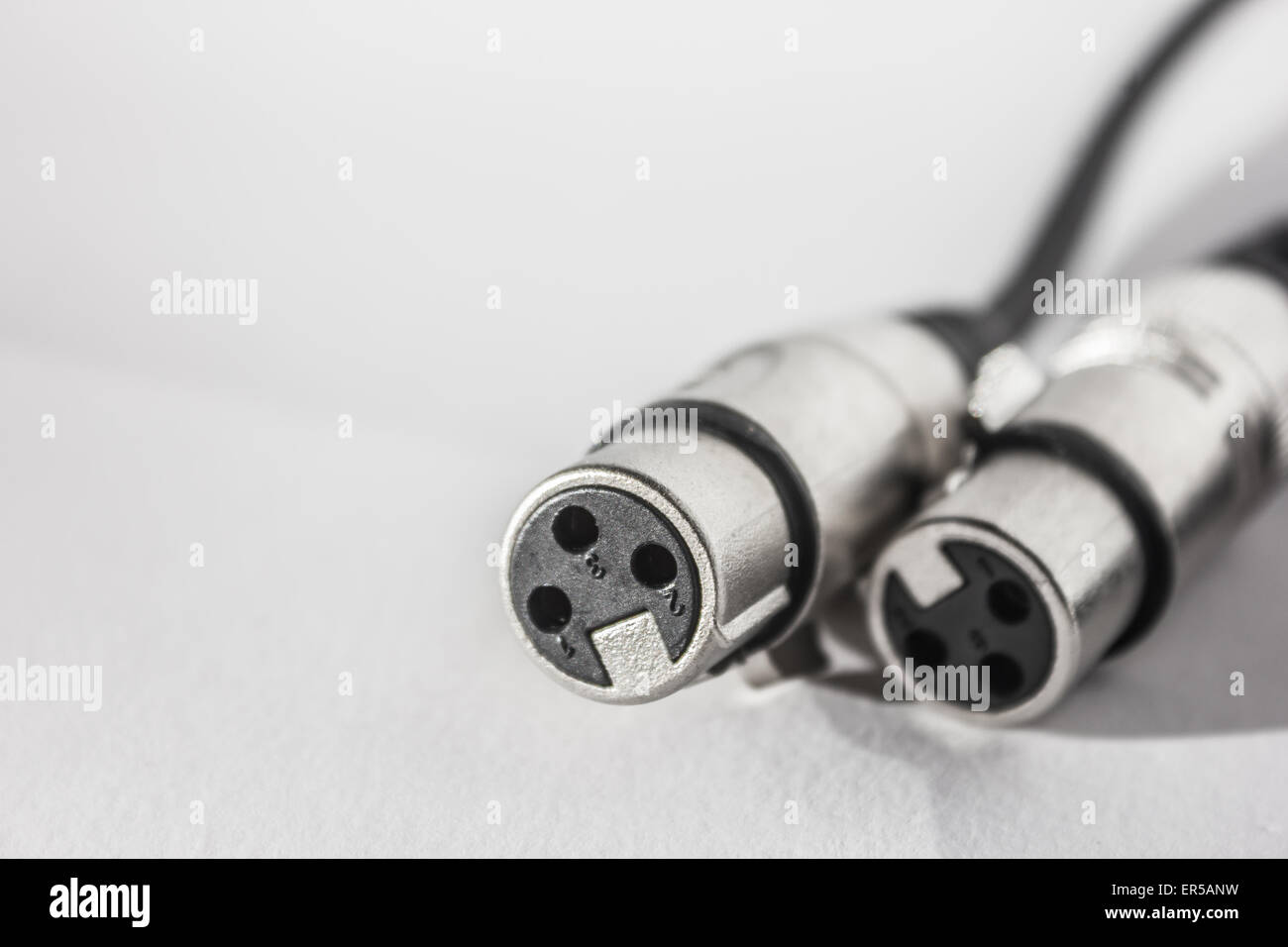 XLR cables and connections details. Poster background Stock Photo - Alamy