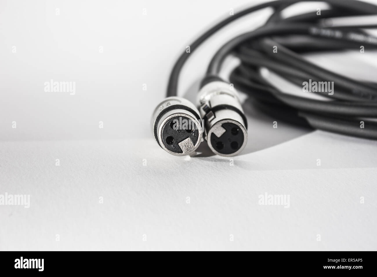 XLR cables and connections details. Poster background Stock Photo - Alamy