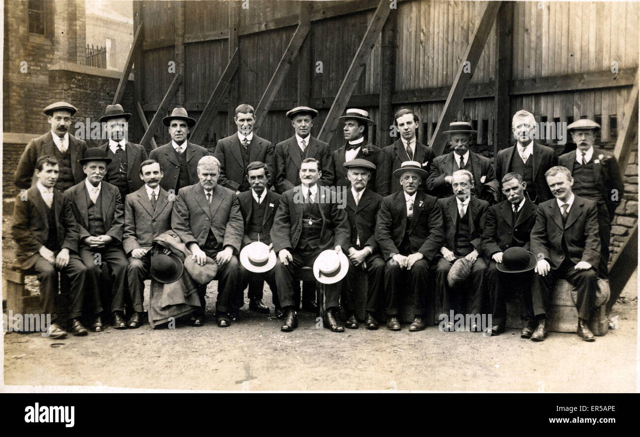 Group of Working Class Men, Yorkshire Stock Photo - Alamy