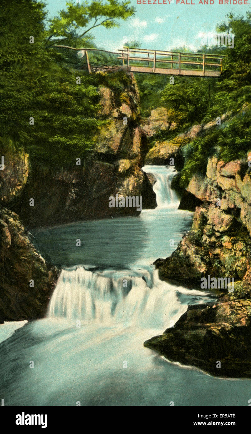 Beezley Falls & Bridge, Ingleton, Yorkshire Stock Photo - Alamy