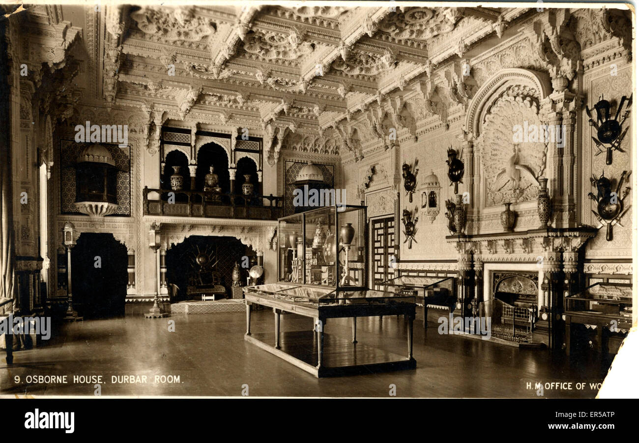 The Durbar Room - Osborne House, East Cowes, Isle of Wight Stock Photo ...