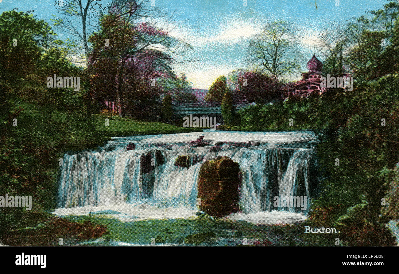 The Park & Waterfall, Buxton, Derbyshire Stock Photo - Alamy