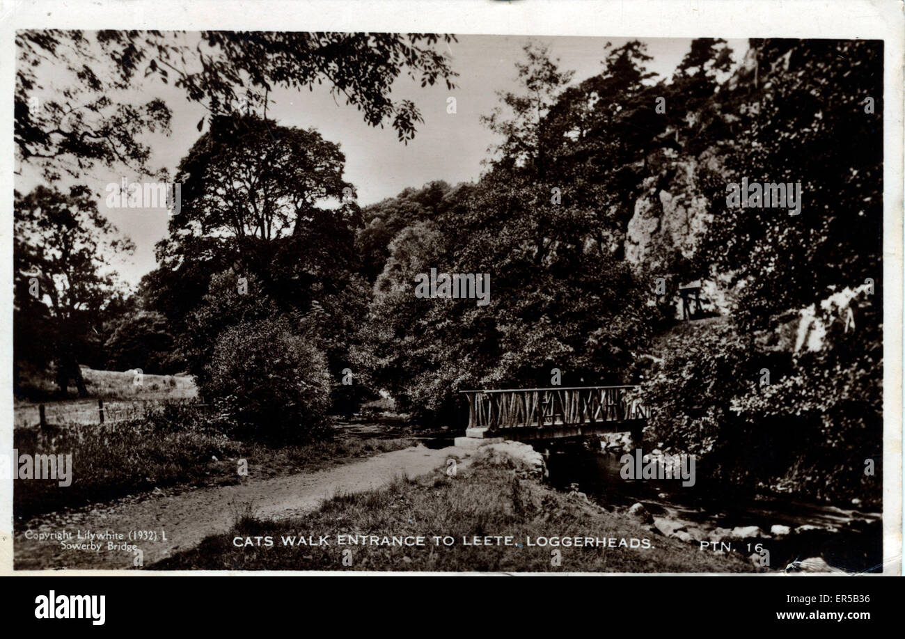 Cats Walk Entrance to Leete, Loggerheads Country Park, Flint Stock ...