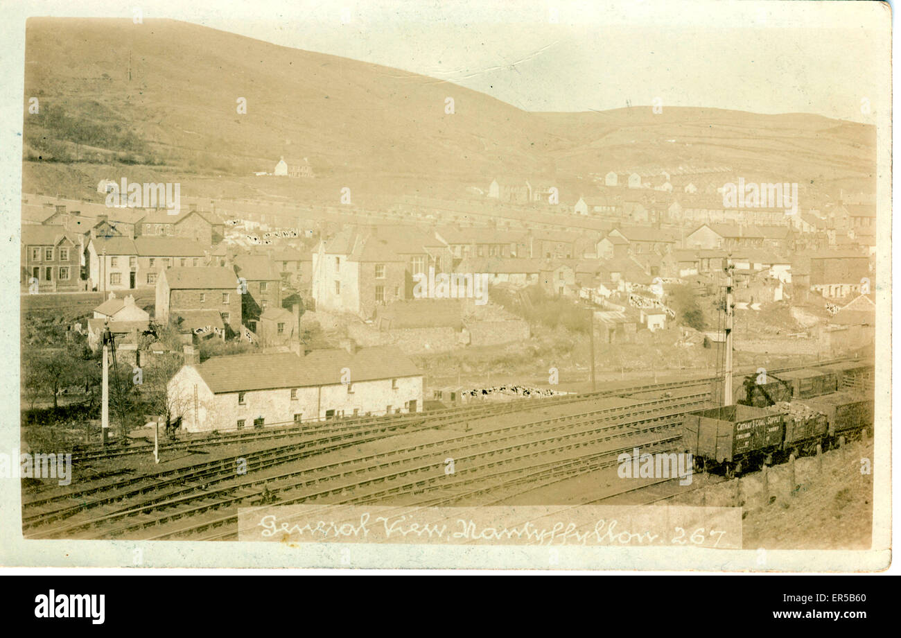 The Village & Railway, Nantyffyllon, Glamorgan Stock Photo - Alamy