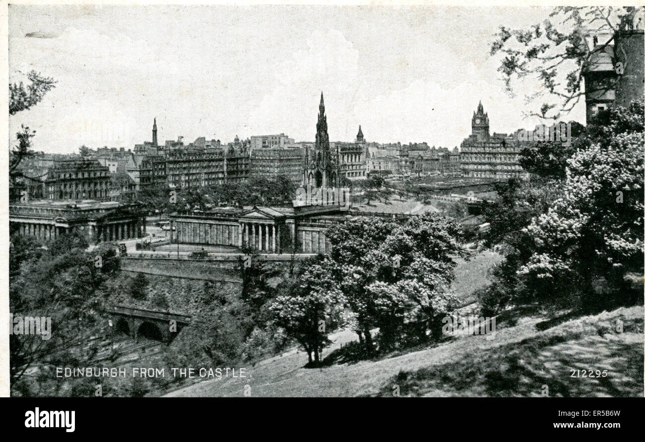 View from the Castle, Edinburgh, Midlothian Stock Photo - Alamy