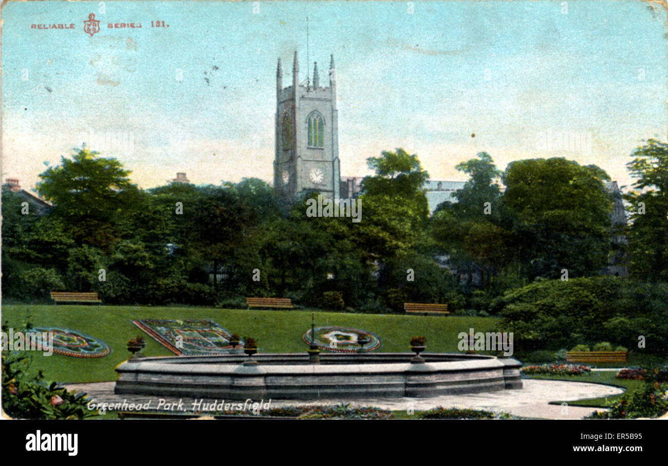The Fountain, Greenhead Park, Yorkshire Stock Photo - Alamy
