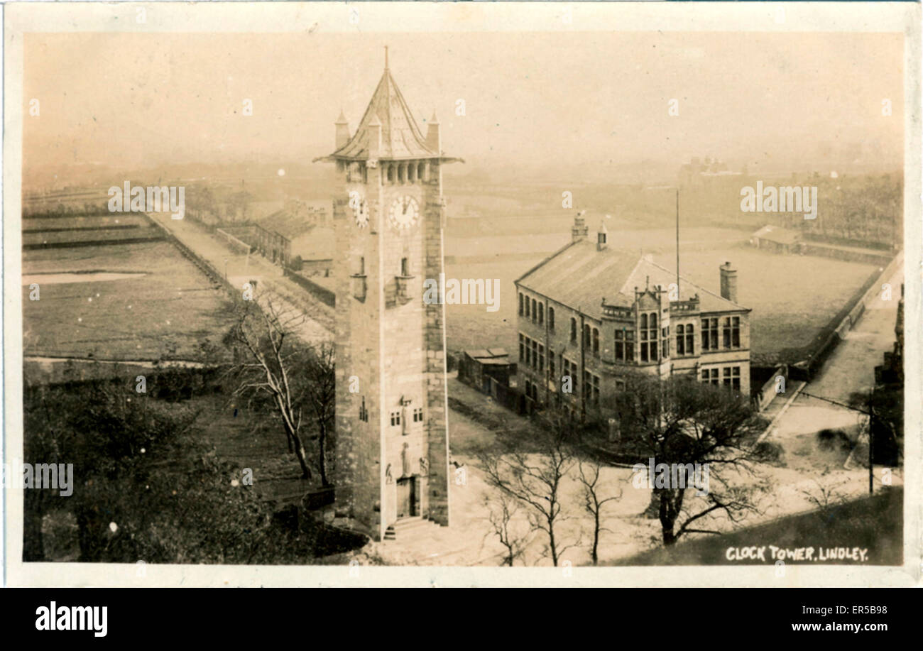 Clock Tower, Lindley, Yorkshire Stock Photo - Alamy