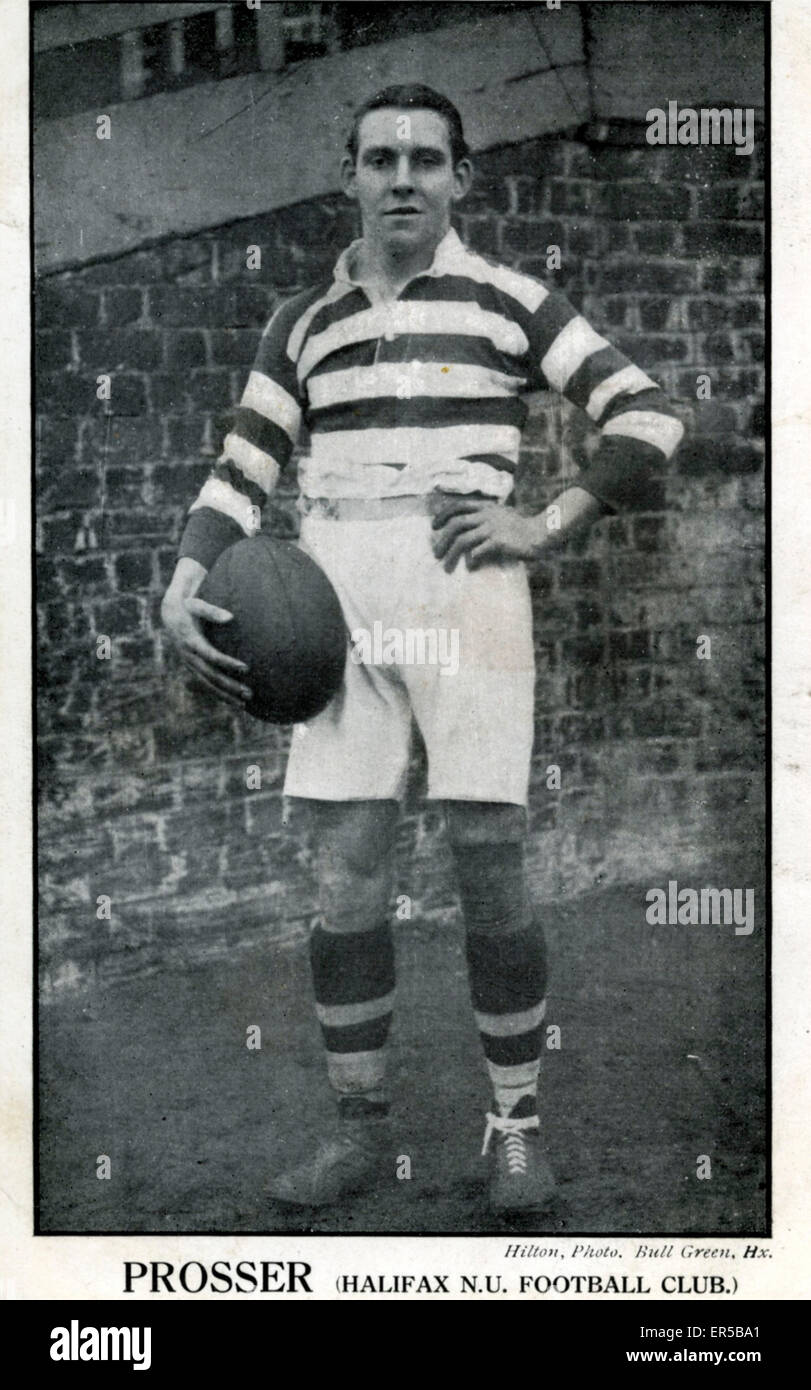 Footballer Prosser, Halifax NU Football Club, Yorkshire Stock Photo - Alamy