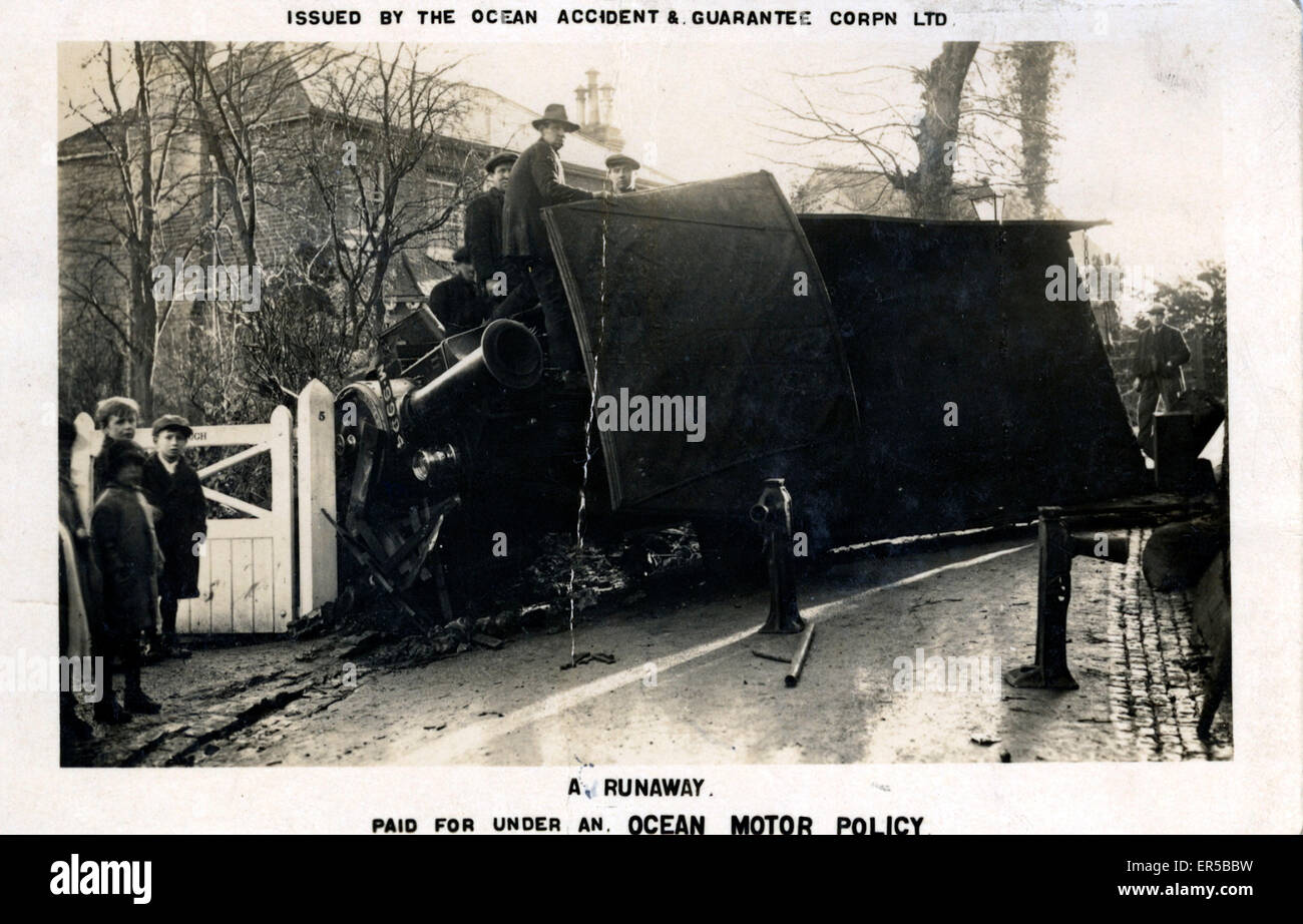 Foden Steam Lorry - Wagon Accident, Unknown Location Stock Photo - Alamy