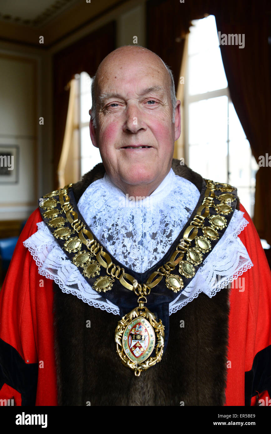 Mayor of Barnsley 2015/16 councillor Brian Mathers at Barnsley Town ...