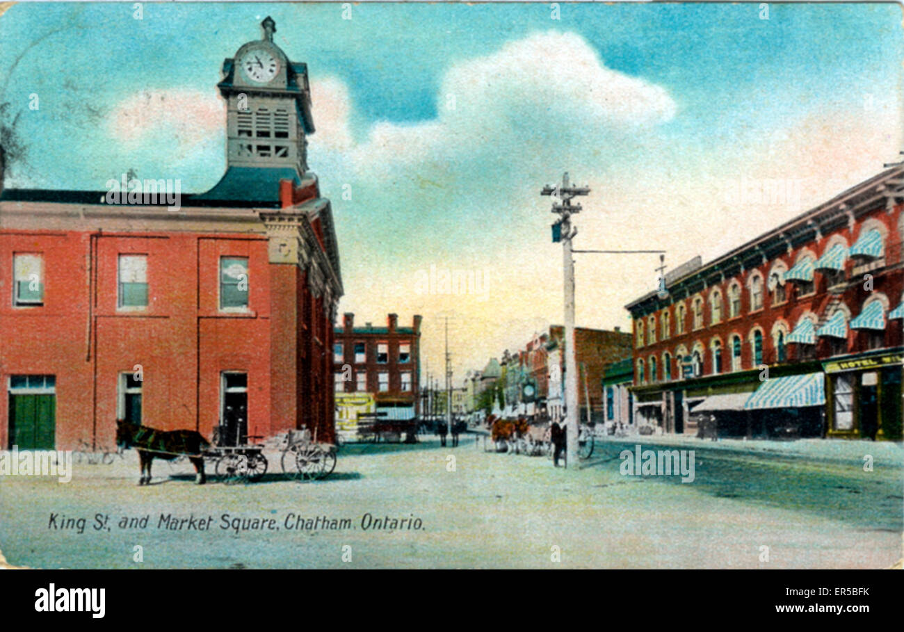 King Street & Market Square, Chatham, Ontario Stock Photo - Alamy