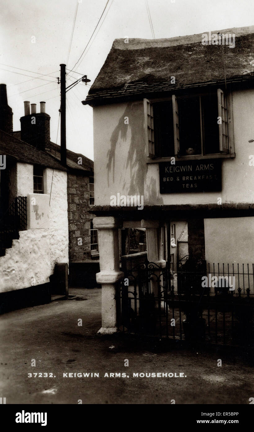 The Keigwin Arms, Mousehole, Cornwall Stock Photo - Alamy