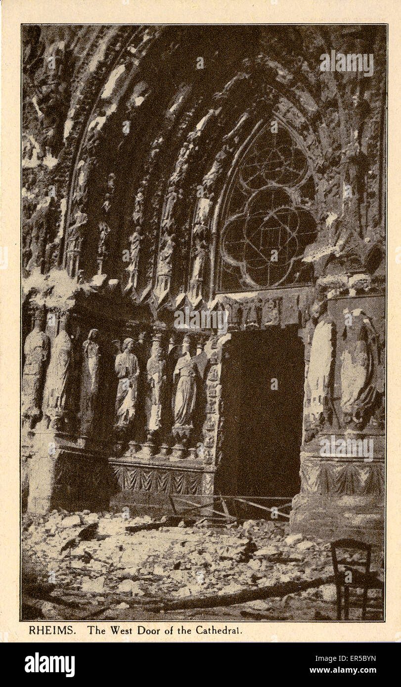 The Cathedral, Rheims, Marne Stock Photo - Alamy