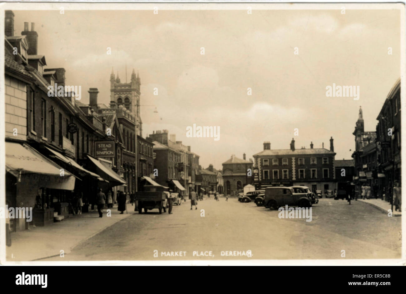 Market Place, Dereham, Norfolk Stock Photo - Alamy
