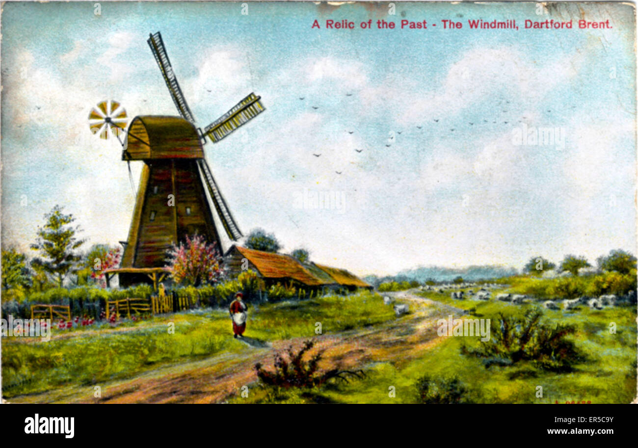 The Windmill, Dartford Brent, Kent Stock Photo - Alamy