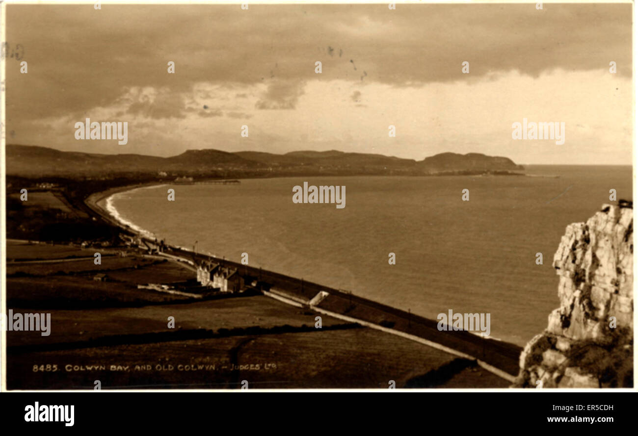 The Bay, Colwyn Bay - Old Colwyn, Clwyd - Conwy Stock Photo - Alamy