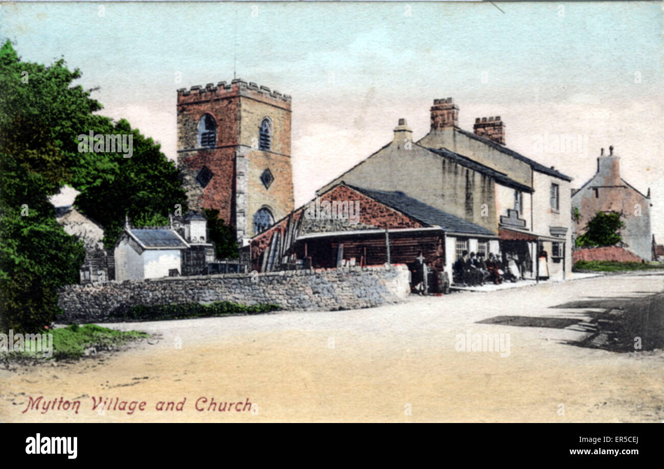 The Village & Church, Mytton, Lancashire Stock Photo - Alamy