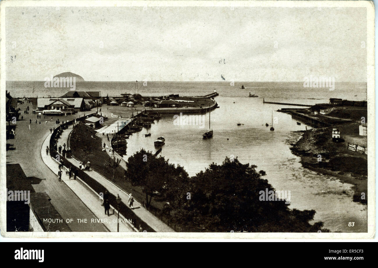 Mouth of the River, Girvan, Ayrshire Stock Photo - Alamy