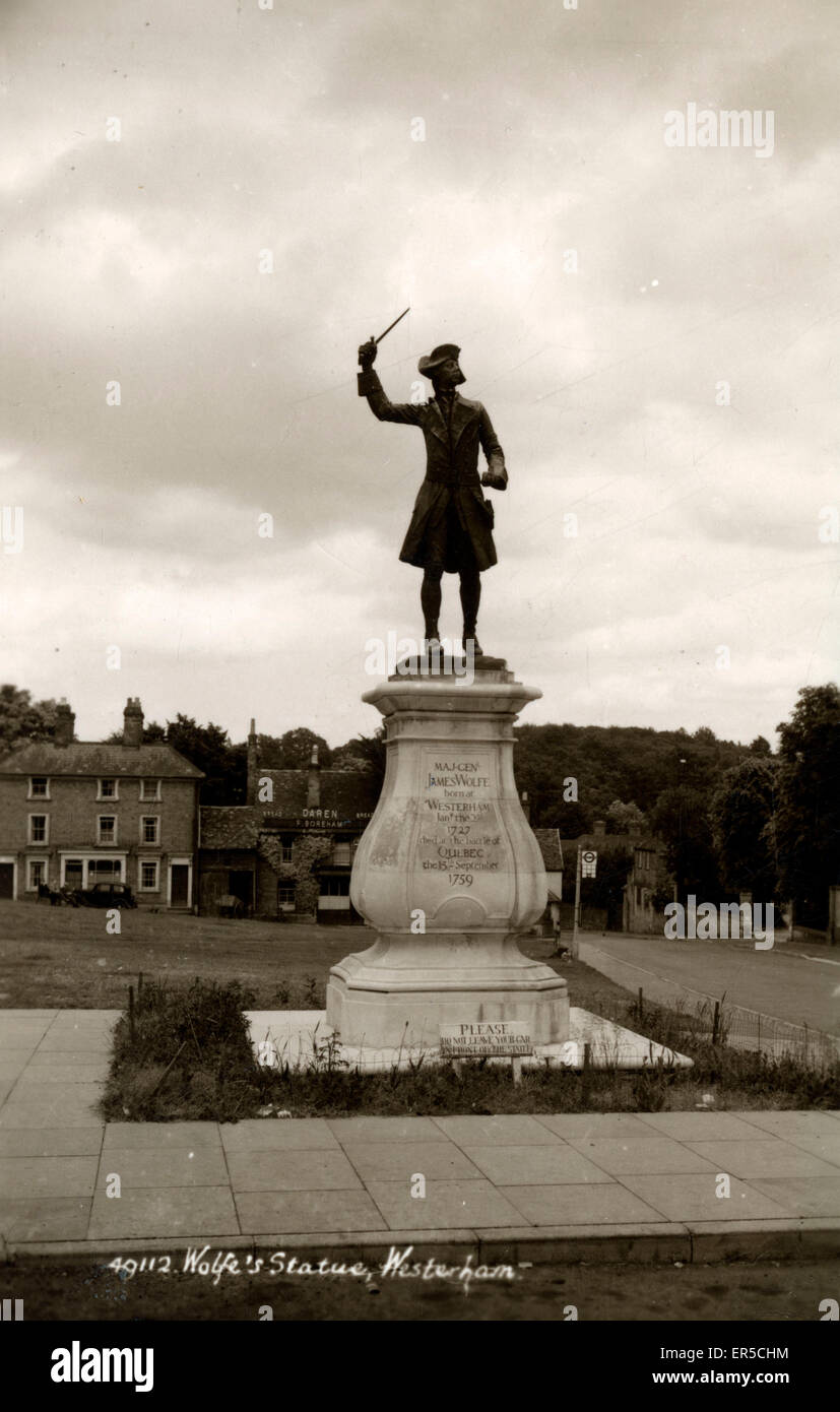 James Wolfe's Statue, Westerham, Kent Stock Photo - Alamy