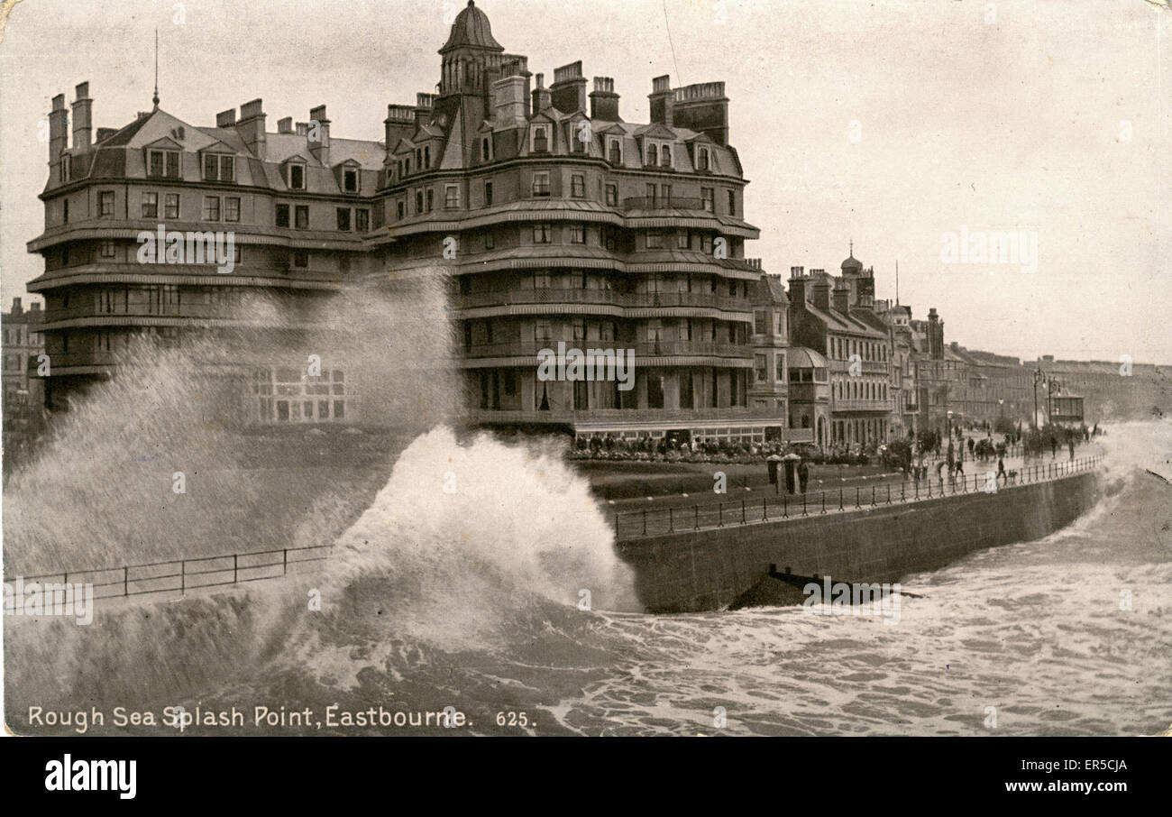 Splash Point in Rough Seas, Eastbourne, Sussex Stock Photo - Alamy