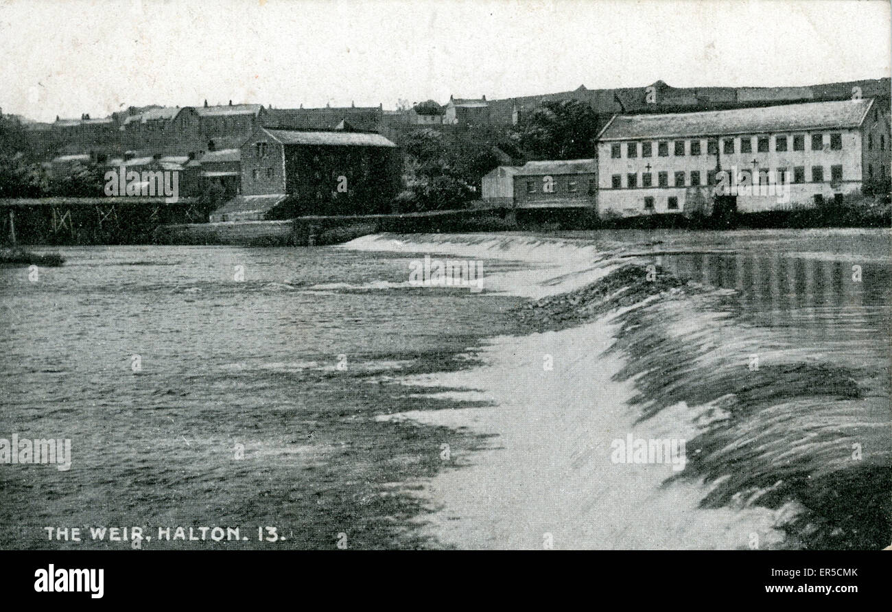 The Weir, Halton, Lancaster, Lancashire, England. 1921 Stock Photo - Alamy