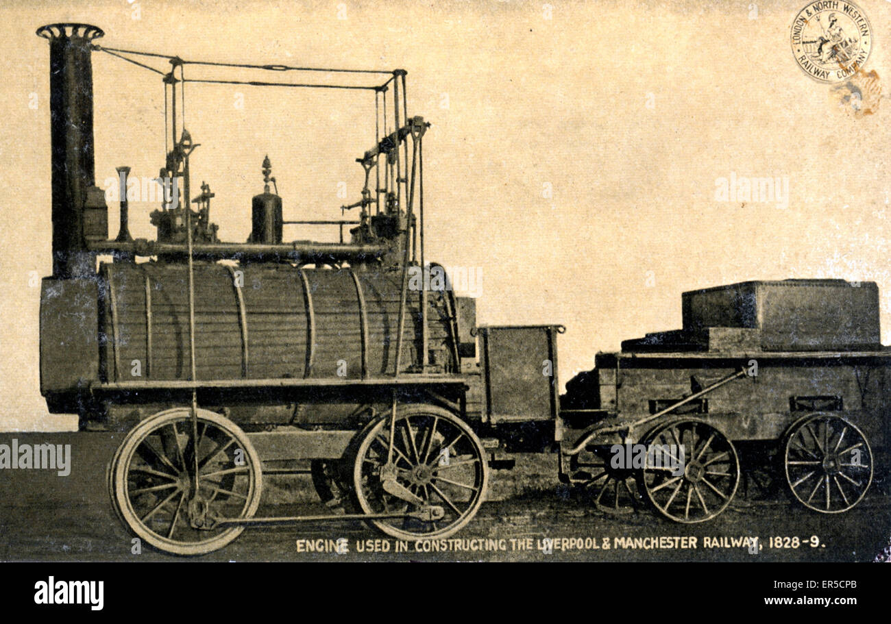 Early Locomotive - Liverpool & Manchester Railway , England. Engine ...