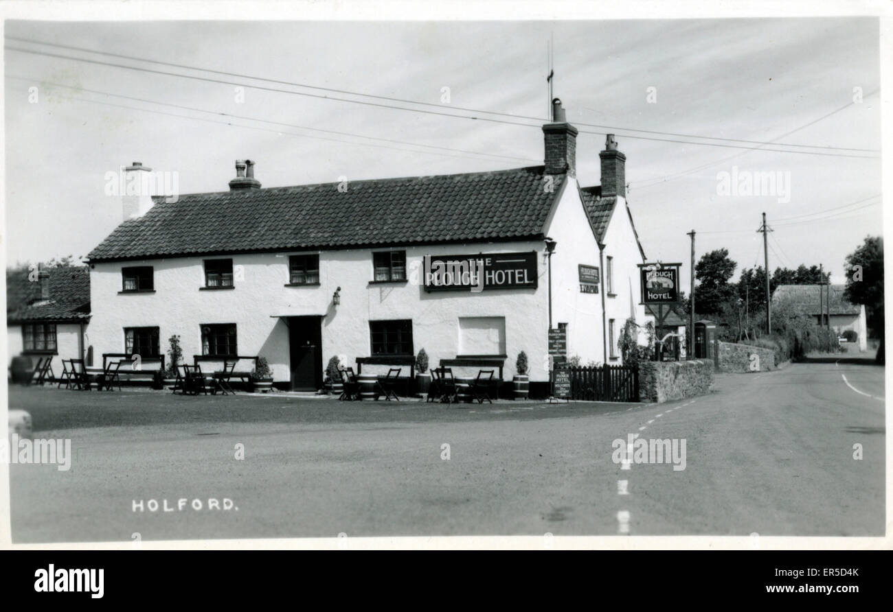 Plough Hotel - Inn, Holford, Somerset Stock Photo - Alamy